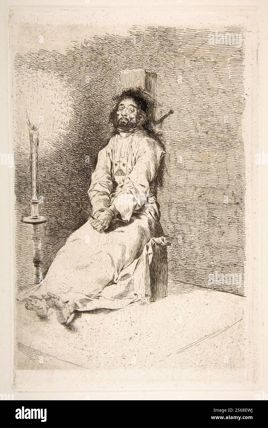Francisco De Goya - the Garroted Man El Agarrotado Stock Photo - Alamy