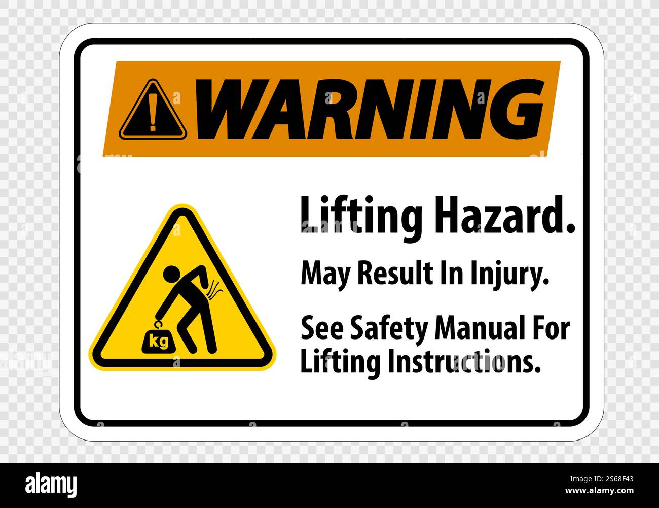 Lifting Hazard,May Result In Injury, See Safety Manual For Lifting ...