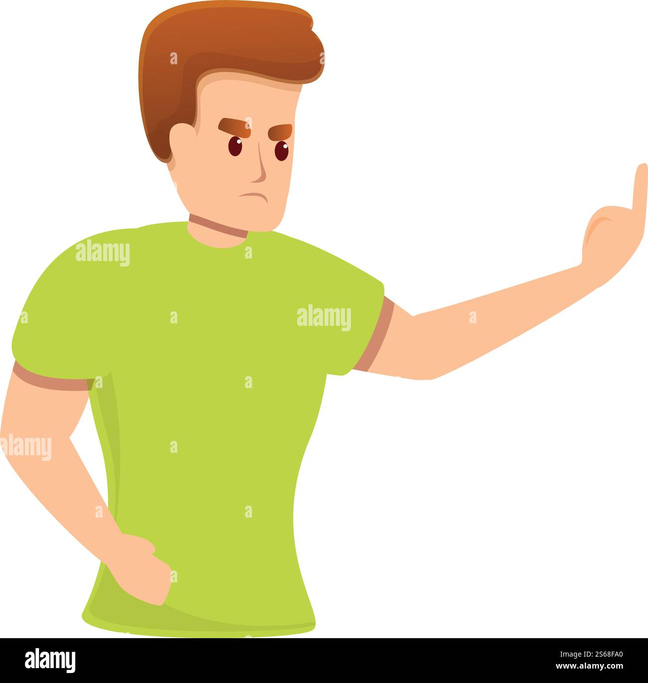 Man attack rage icon. Cartoon of man attack rage vector icon for web ...