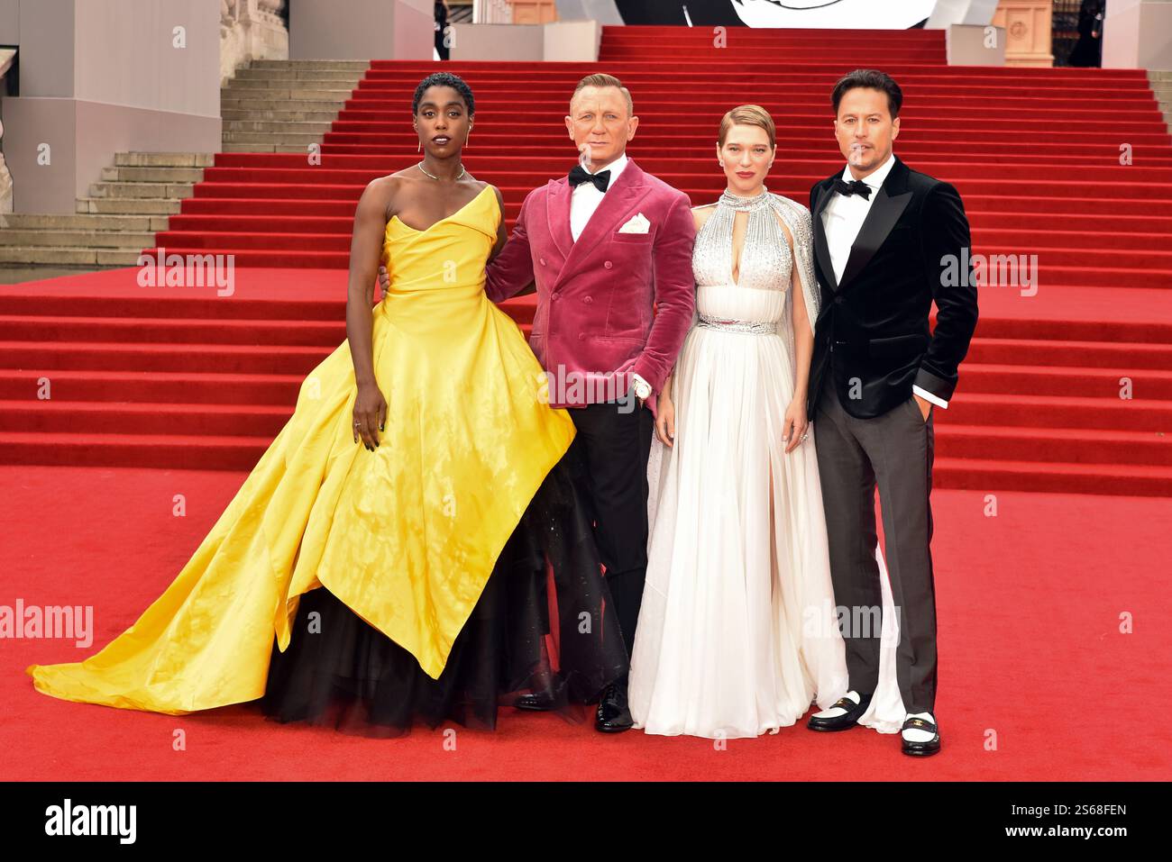Lashana Lynch, Daniel Craig, Lea Seydoux and Cary Fukunaga attends the ...