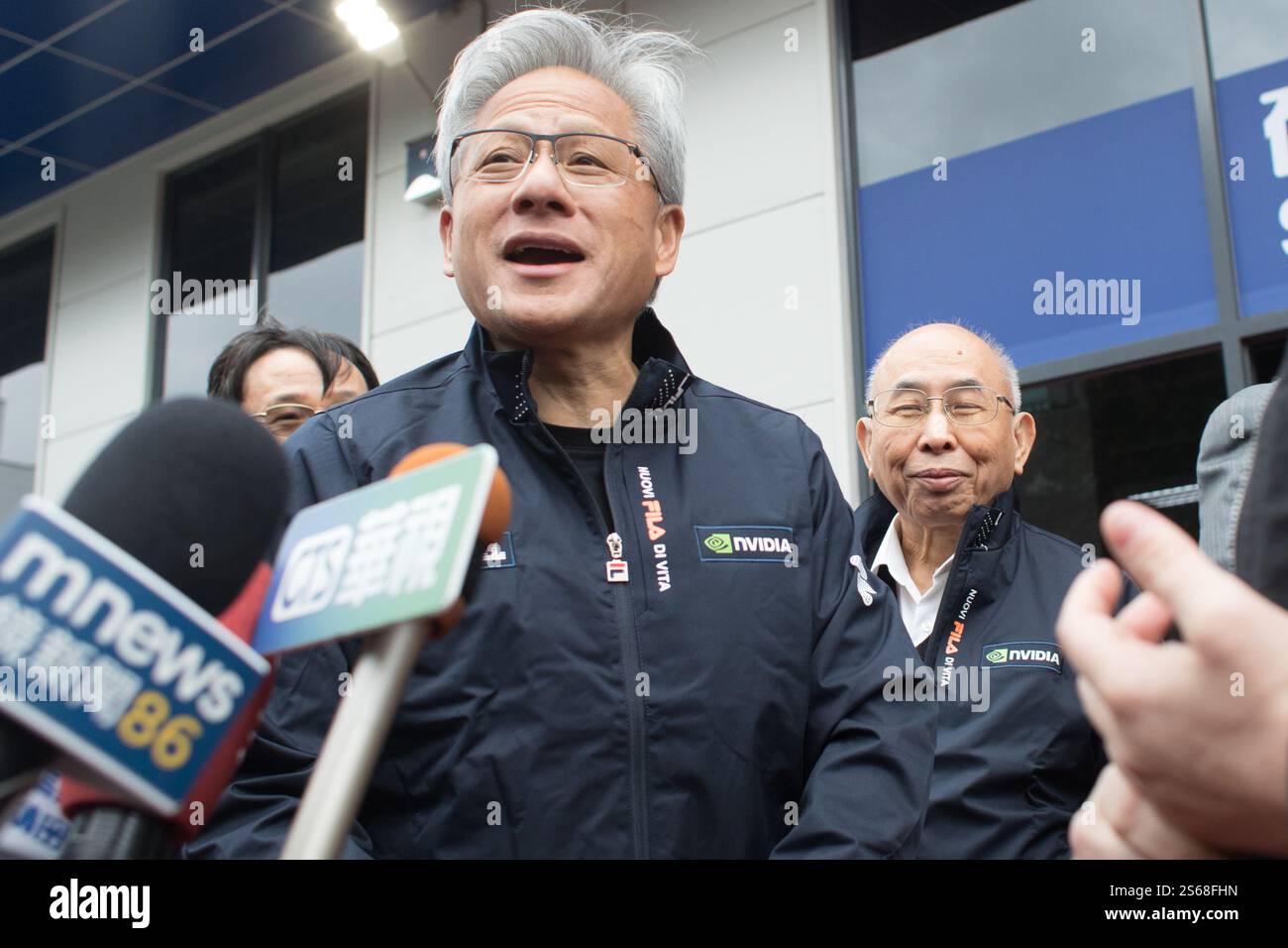 Jensen Huang, NVIDIA founder and CEO and C.W Tsai, SPIL chairman attend ...