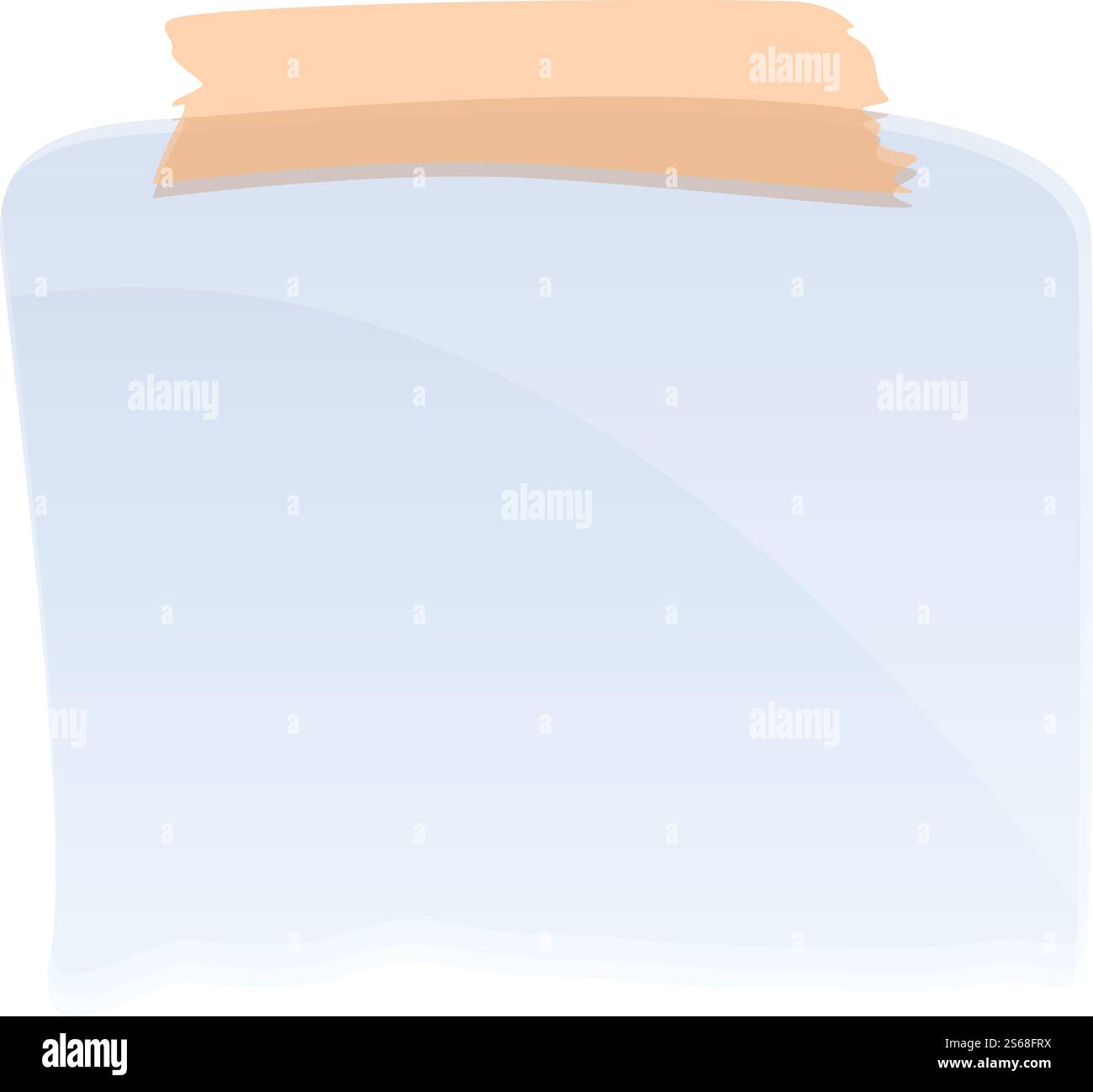 Scotch tape on paper icon. Cartoon of scotch tape on paper vector icon ...