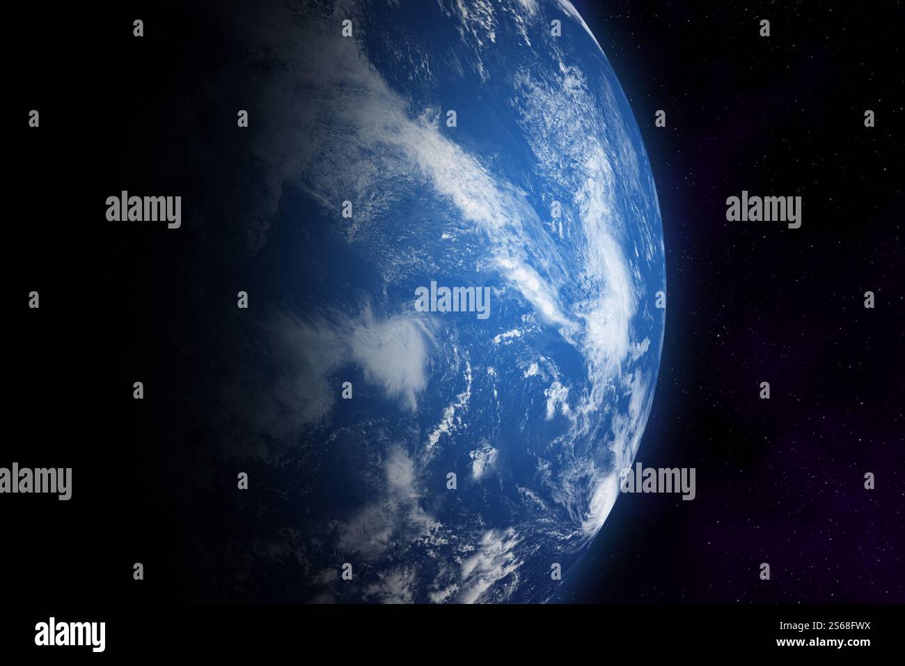 Blue planet Earth. Space wallpaper with Earth in outer space. Alien ...