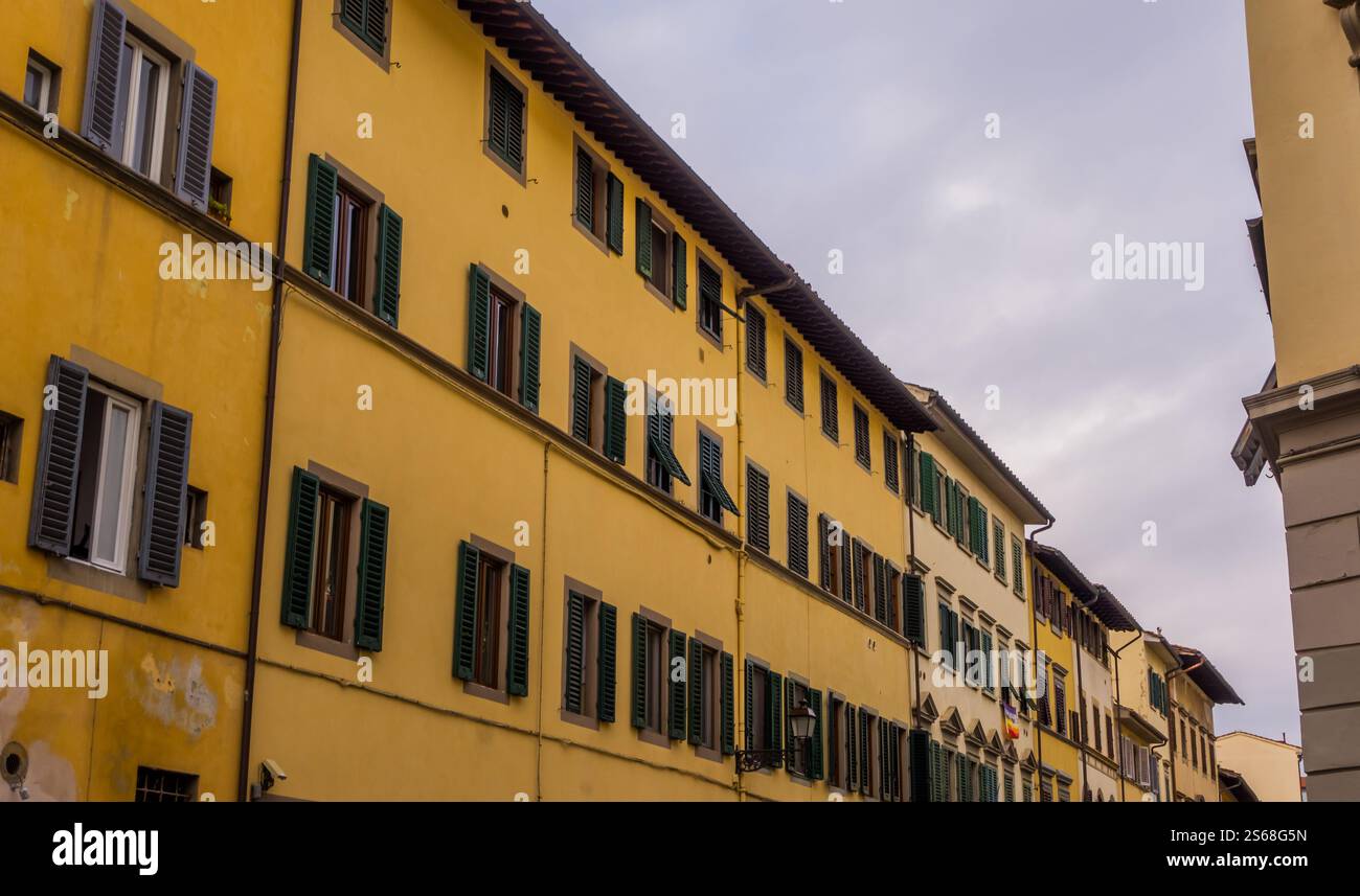 Traditional architecture in the historic center of Florence (Centro ...