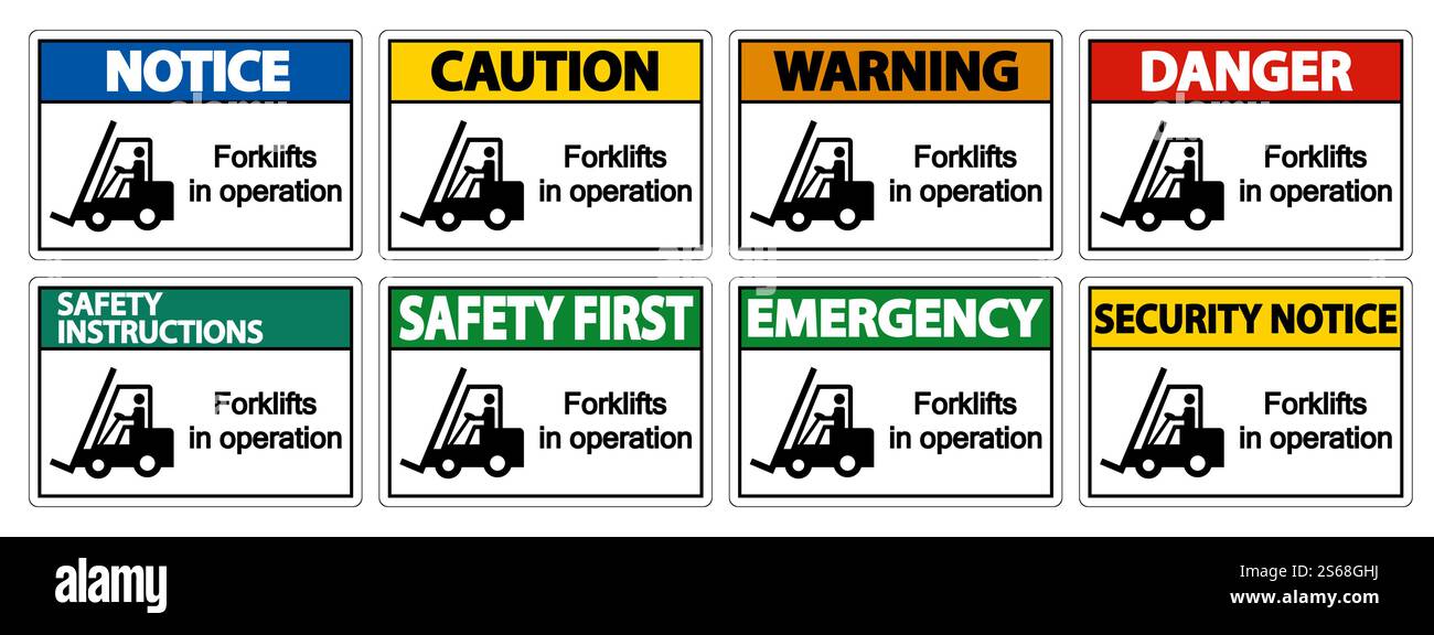 forklifts in operation Symbol Sign Isolate on transparent Background ...