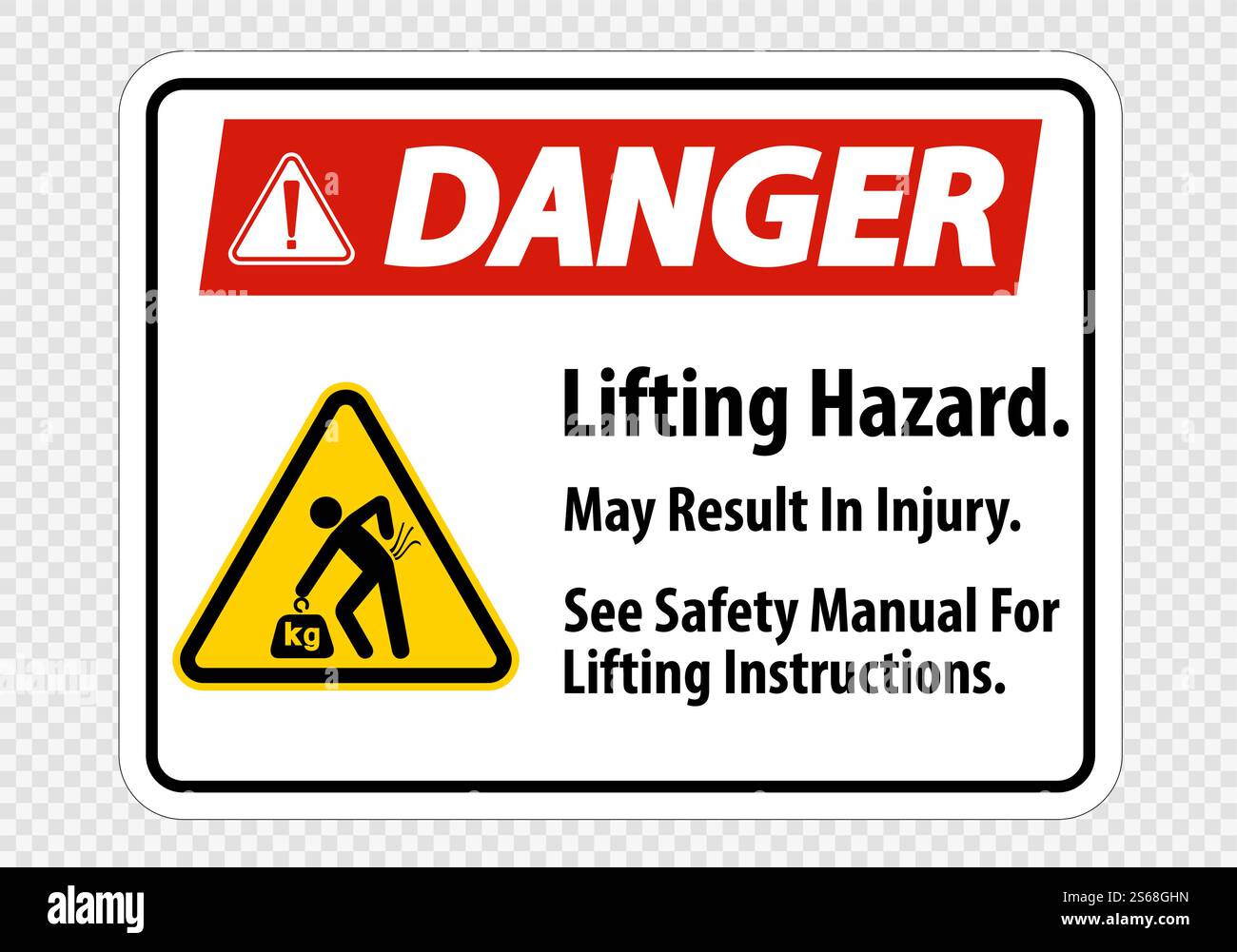 Lifting Hazard,May Result In Injury, See Safety Manual For Lifting ...