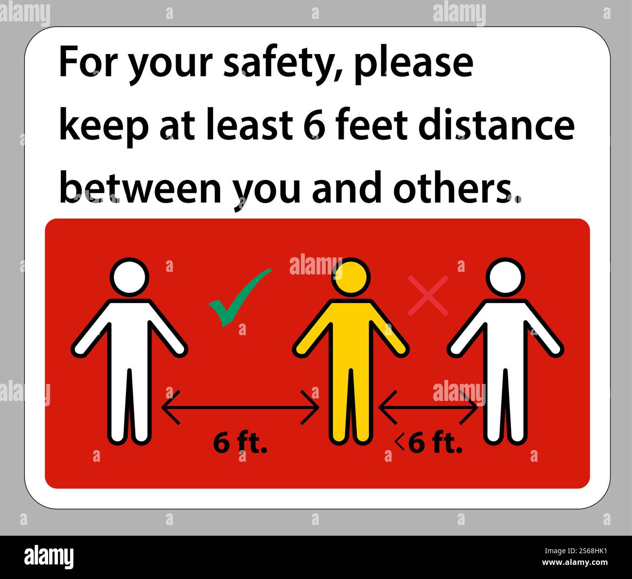 Keep 6 Feet Distance,For your safety,please keep at least 6 feet ...