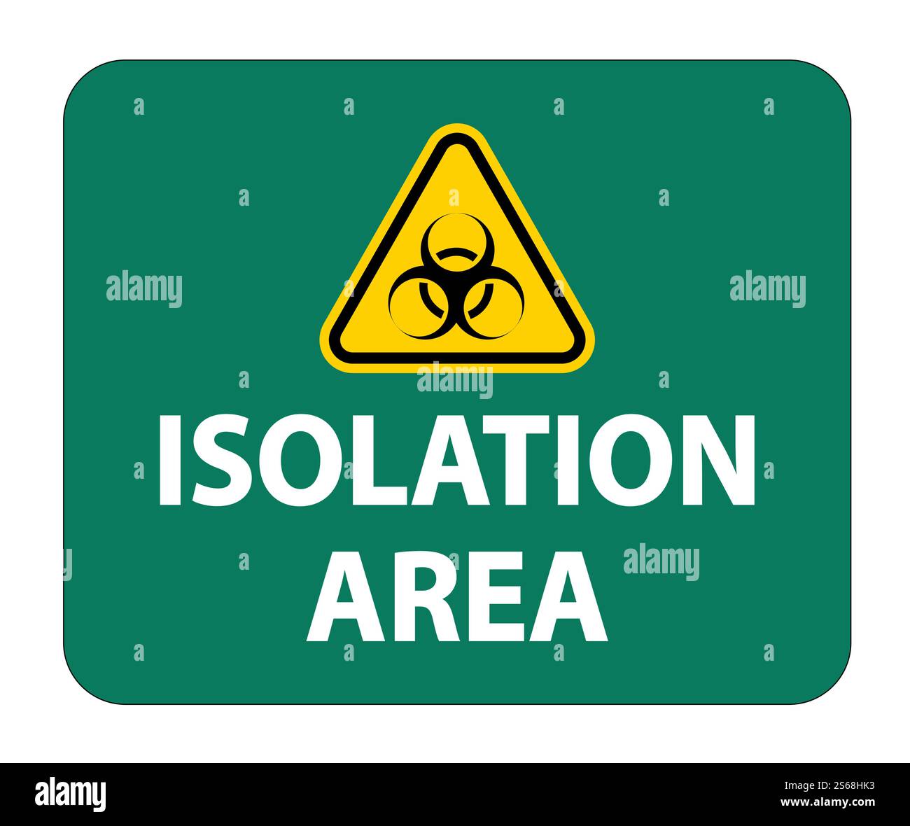 Biohazard Isolation area sign On White Background,Vector Illustration ...