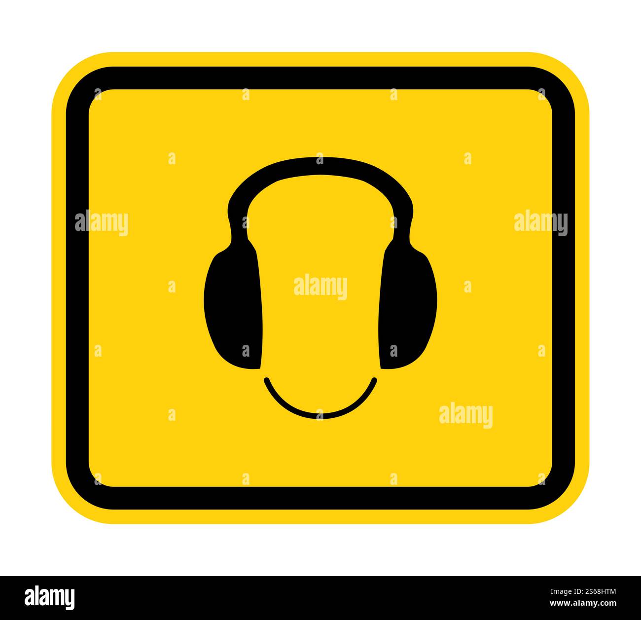 Symbol wear ear protection Sign Isolate On White Background,Vector ...