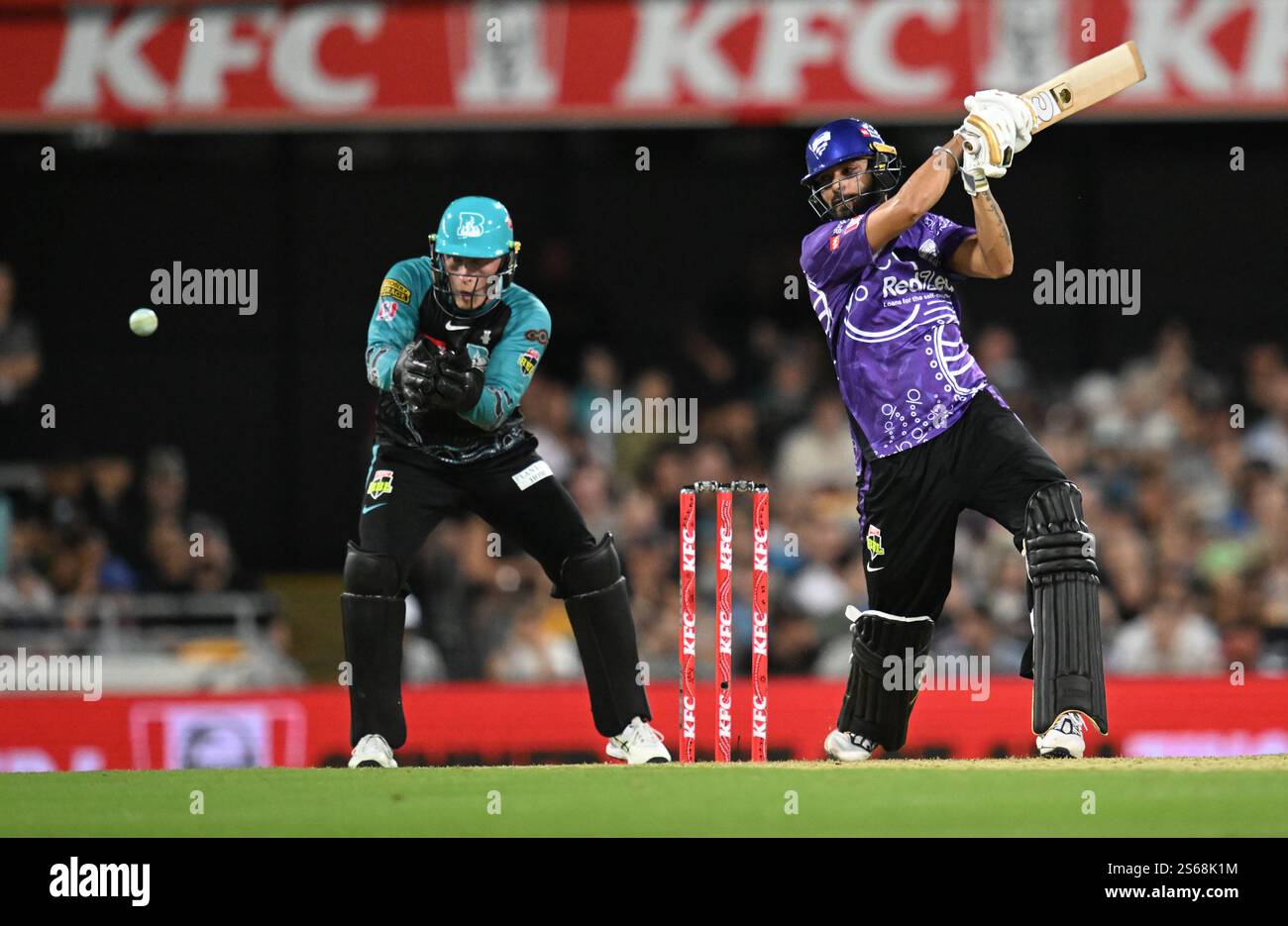 Brisbane, Australia. 16th Jan, 2025. Nikhil Chaudhary (right) of the ...