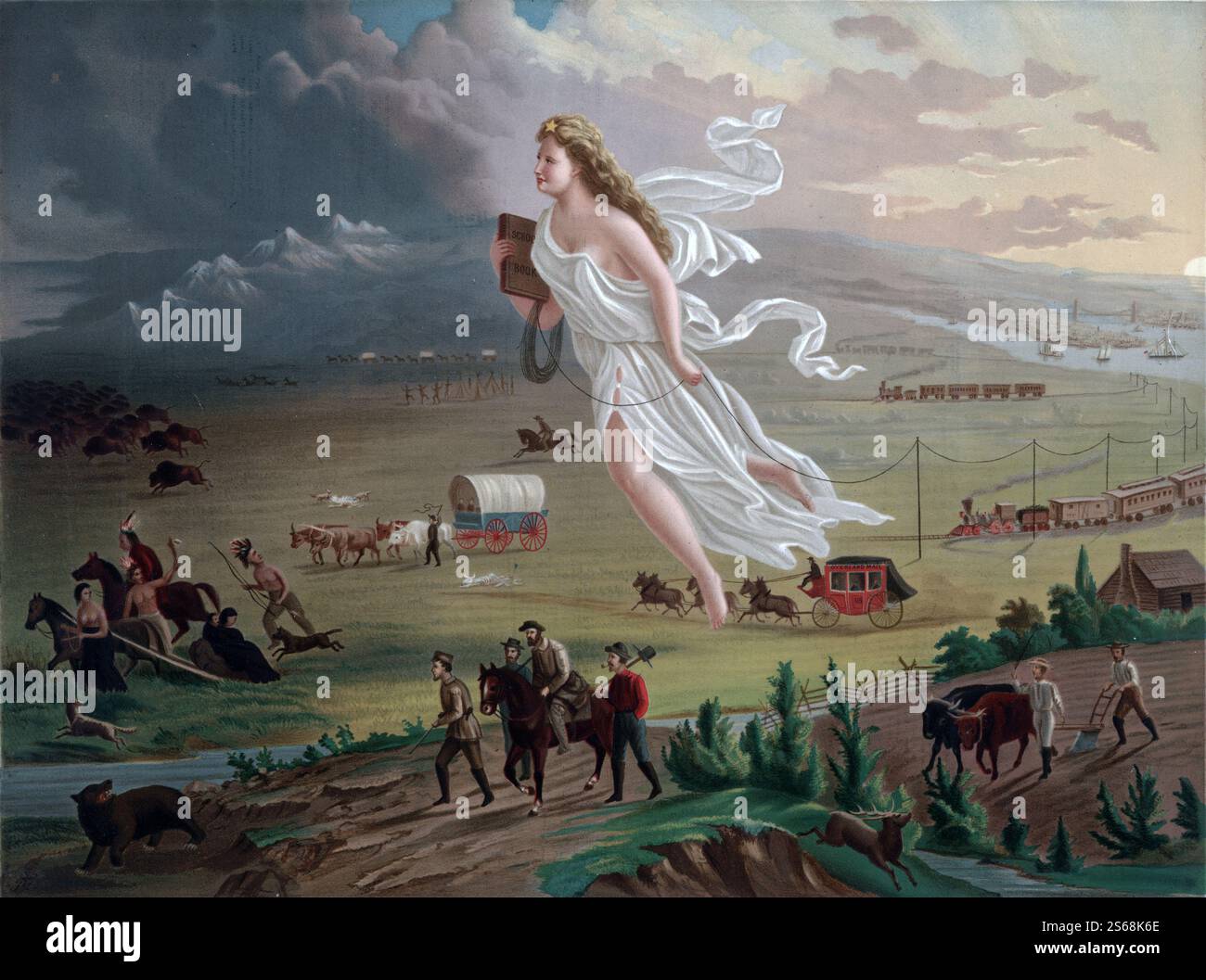 American Progress is an 1872 painting by John Gast, a Prussian-born ...