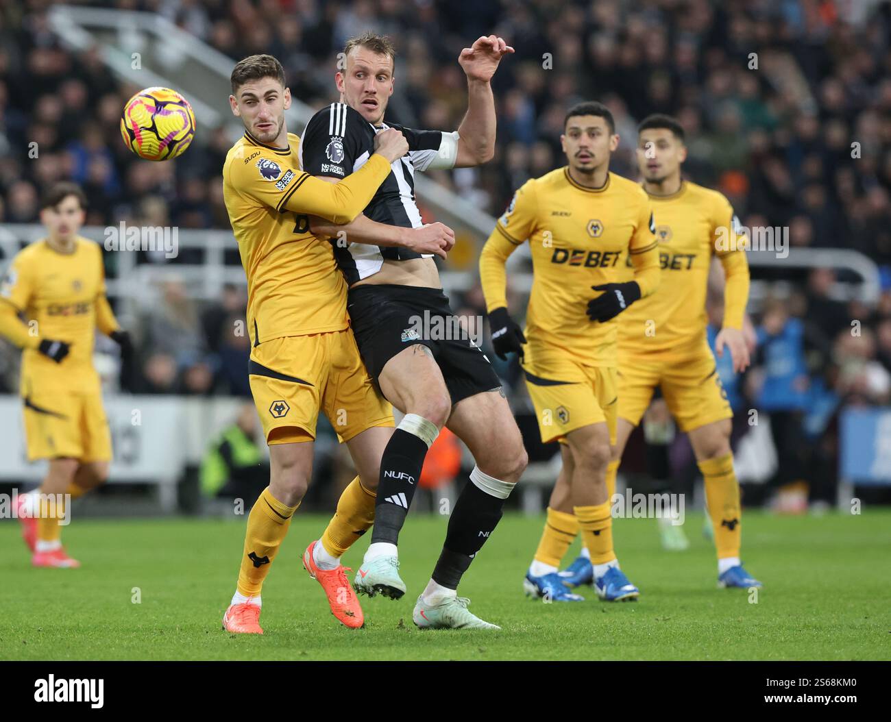 Newcastle Upon Tyne, UK. 15th Jan, 2025. Dan Burn of Newcastle United ...