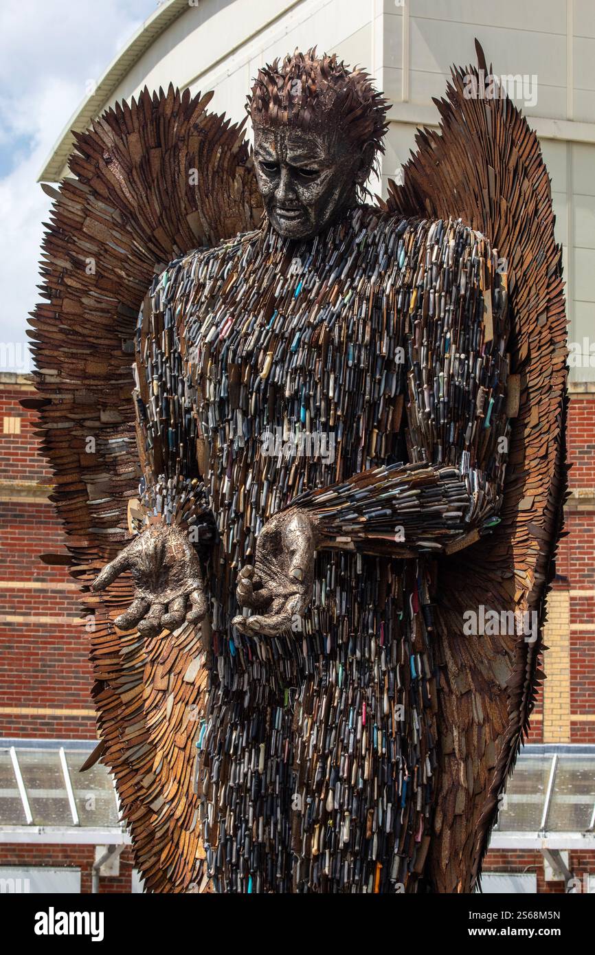Essex, UK - July 26th 2024: The Knife Angel sculpture on display in ...