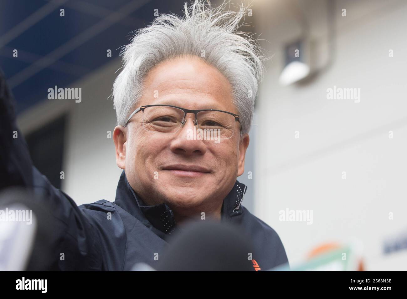 Jensen Huang, NVIDIA founder and CEO and C.W Tsai, SPIL chairman ...