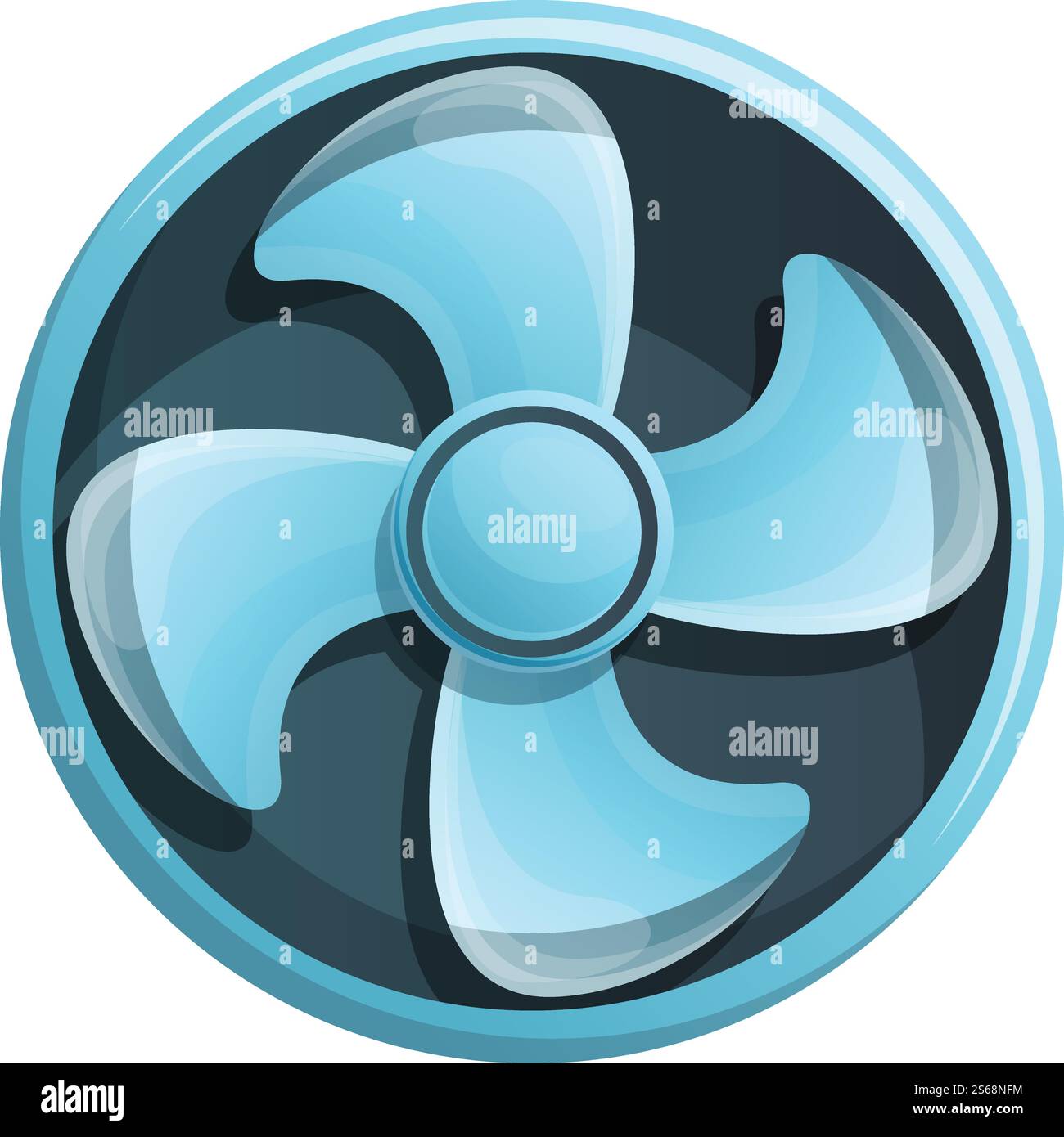 Fan ventilation system icon. Cartoon of fan ventilation system vector ...