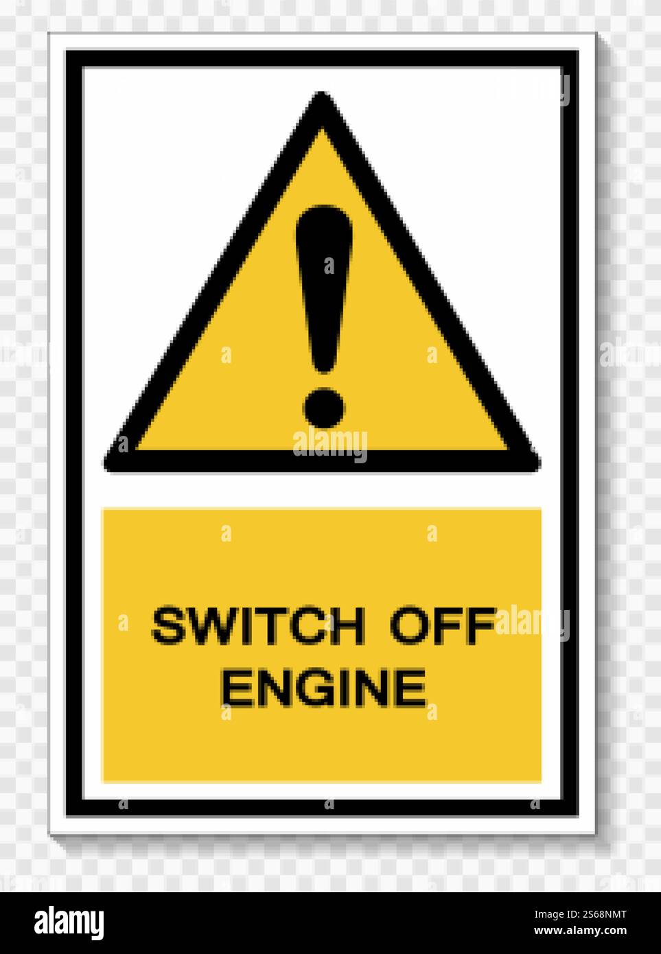 Symbol Switch Off Engine Isolate on transparent Background,Vector ...
