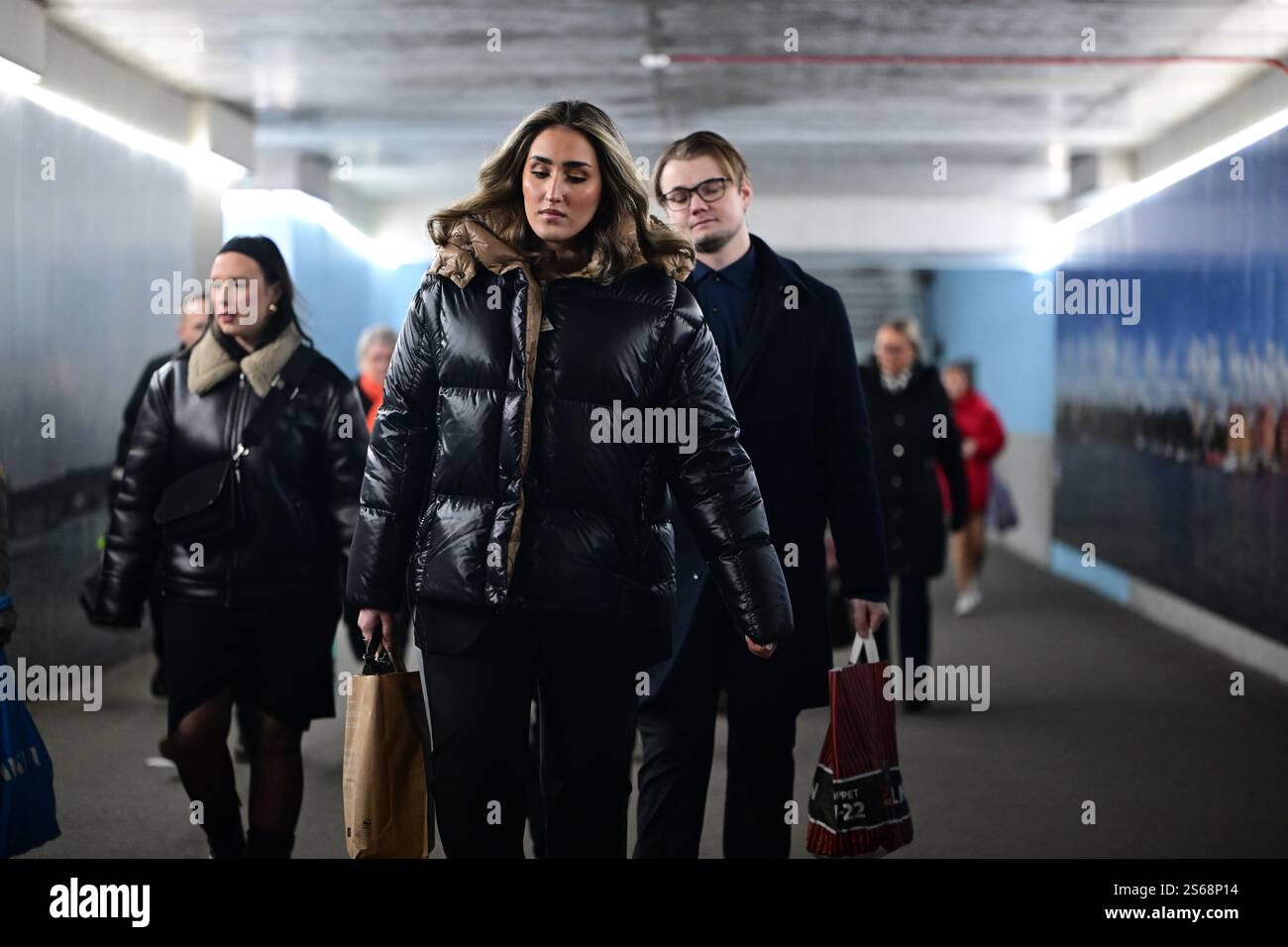 Stockholm, Uppland, Sweden. December 31 2024. People on the street ...