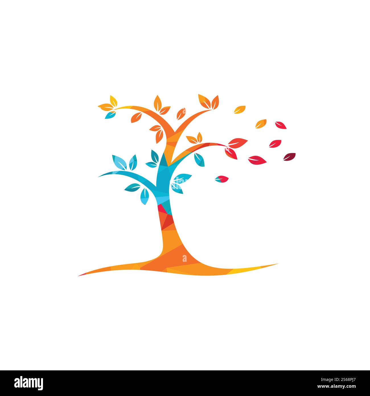 Tree logo design. Minimalist green tree logo symbol Stock Vector Image ...