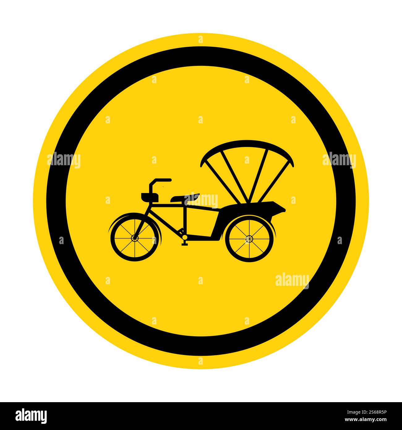 Beware Tricycle Symbol Sign Isolate On White Background,Vector ...