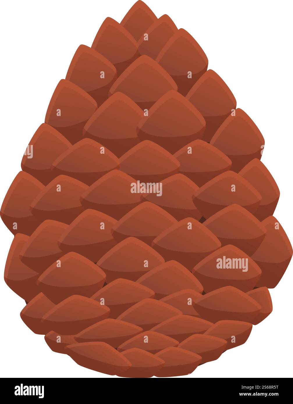Siberian pine cone icon. Cartoon of siberian pine cone vector icon for ...