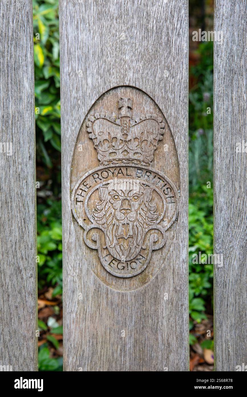 Essex, UK - July 25th 2024: Close-up of the Royal British Legion logo ...