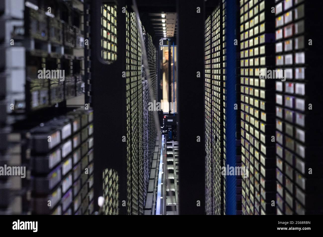 Na, Germany. 16th Jan, 2025. A tape library for long-term data ...