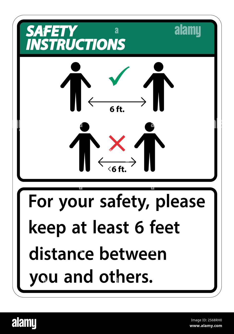 Safety Instructions Keep 6 Feet Distance,For your safety,please keep at ...