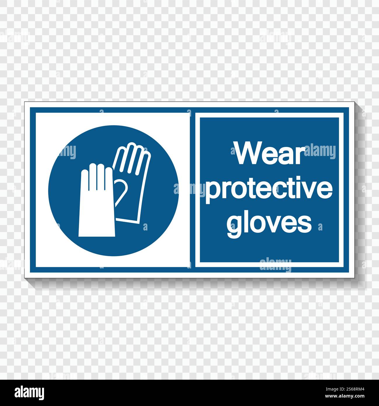 Symbol Wear protective gloves sign label on transparent background ...