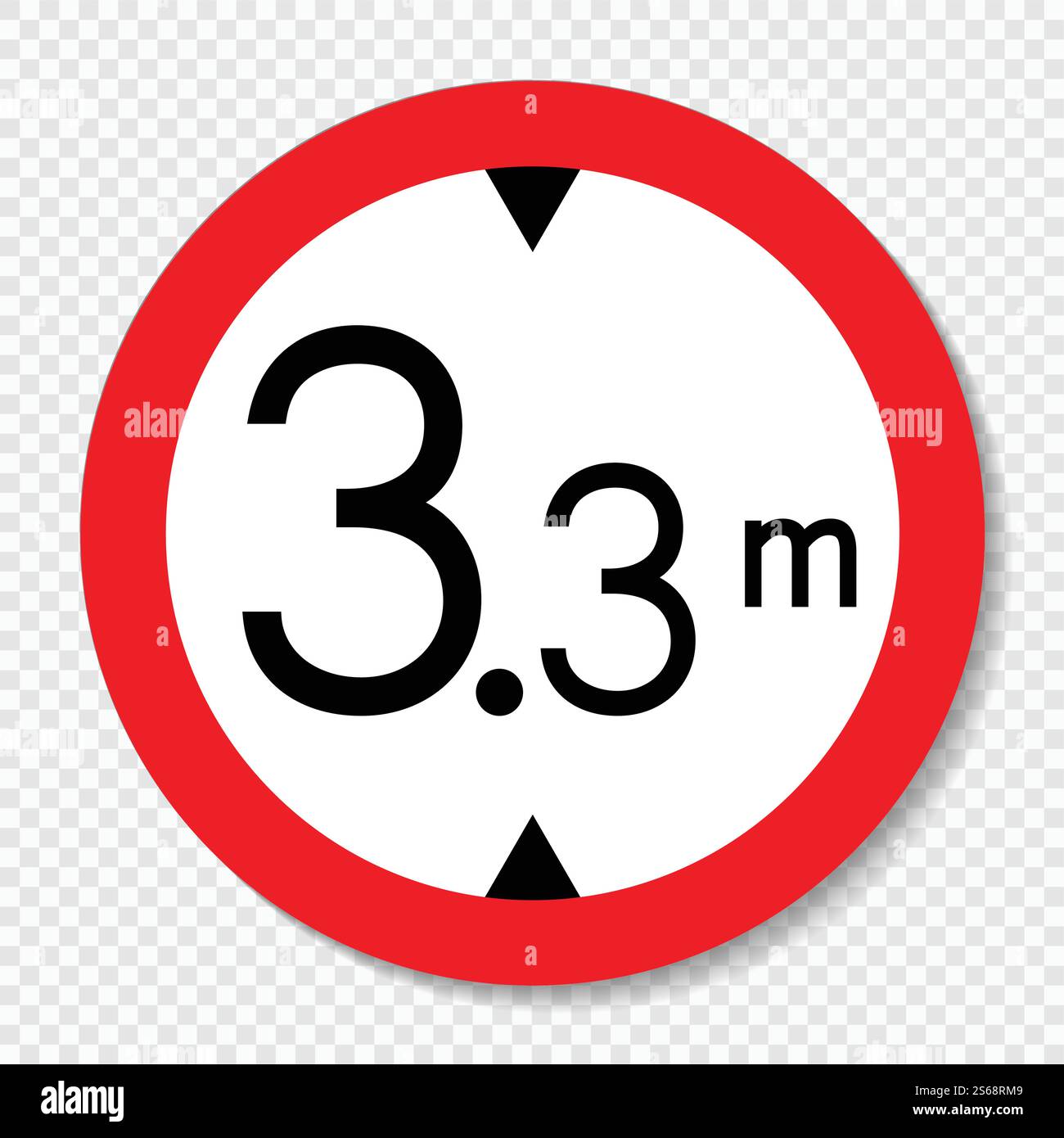 Symbol height limit sign on transparent background,vector illustration ...
