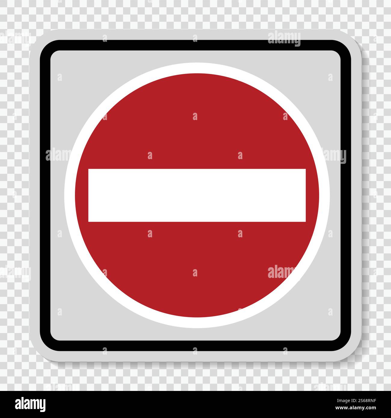 Symbol No entry sign on transparent background,vector illustration ...