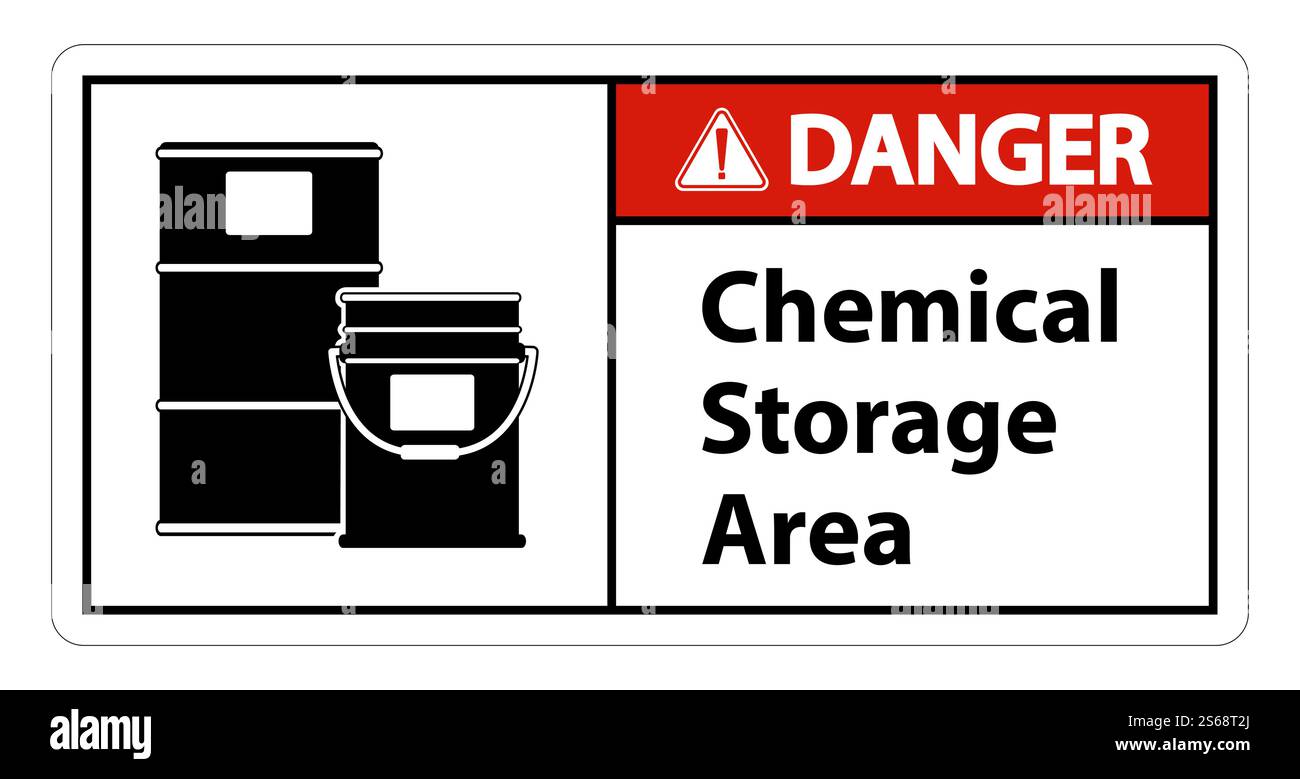 Danger Chemical Storage Symbol Sign Isolate on transparent Background ...