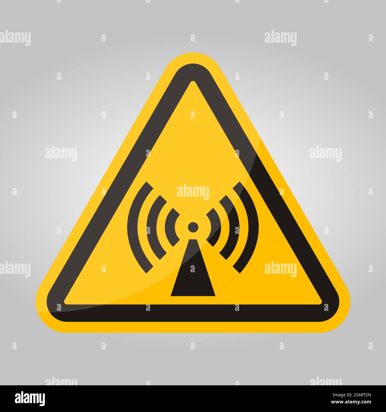 Beware Non-Ionizing Radiation Symbol sign Isolate On White Background ...