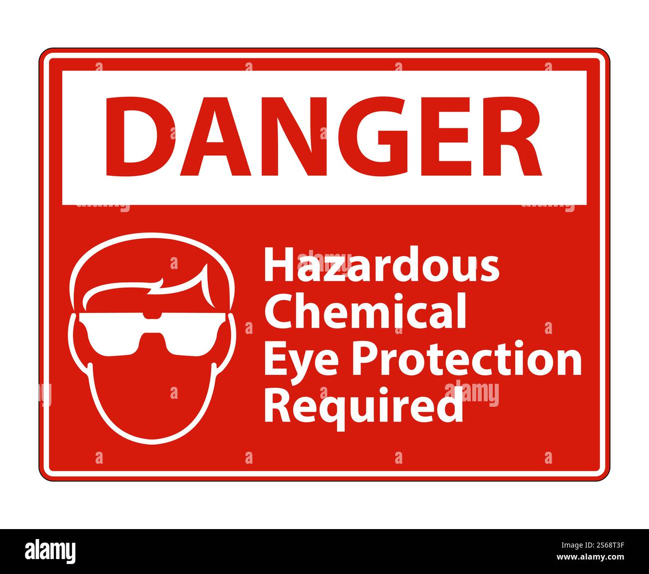 Danger Hazardous Chemical Eye Protection Required Symbol Sign Isolate ...