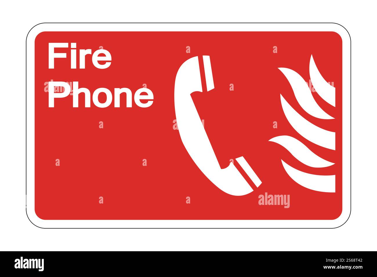 Phone Fire Safety Symbol Sign on white background,Vector illustration ...