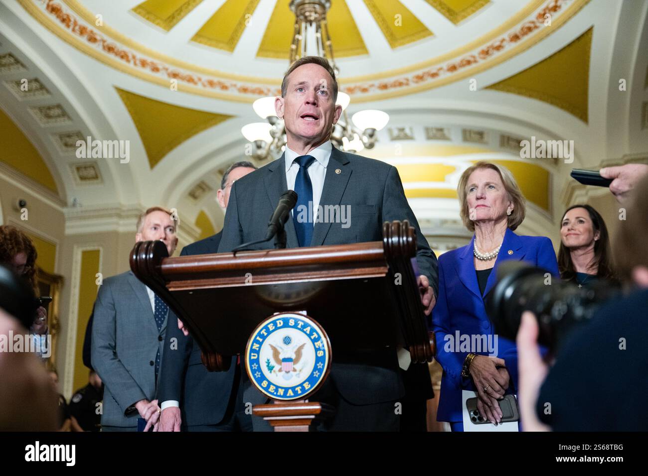 United States Senator Ted Budd (Republican of North Carolina) speaks ...