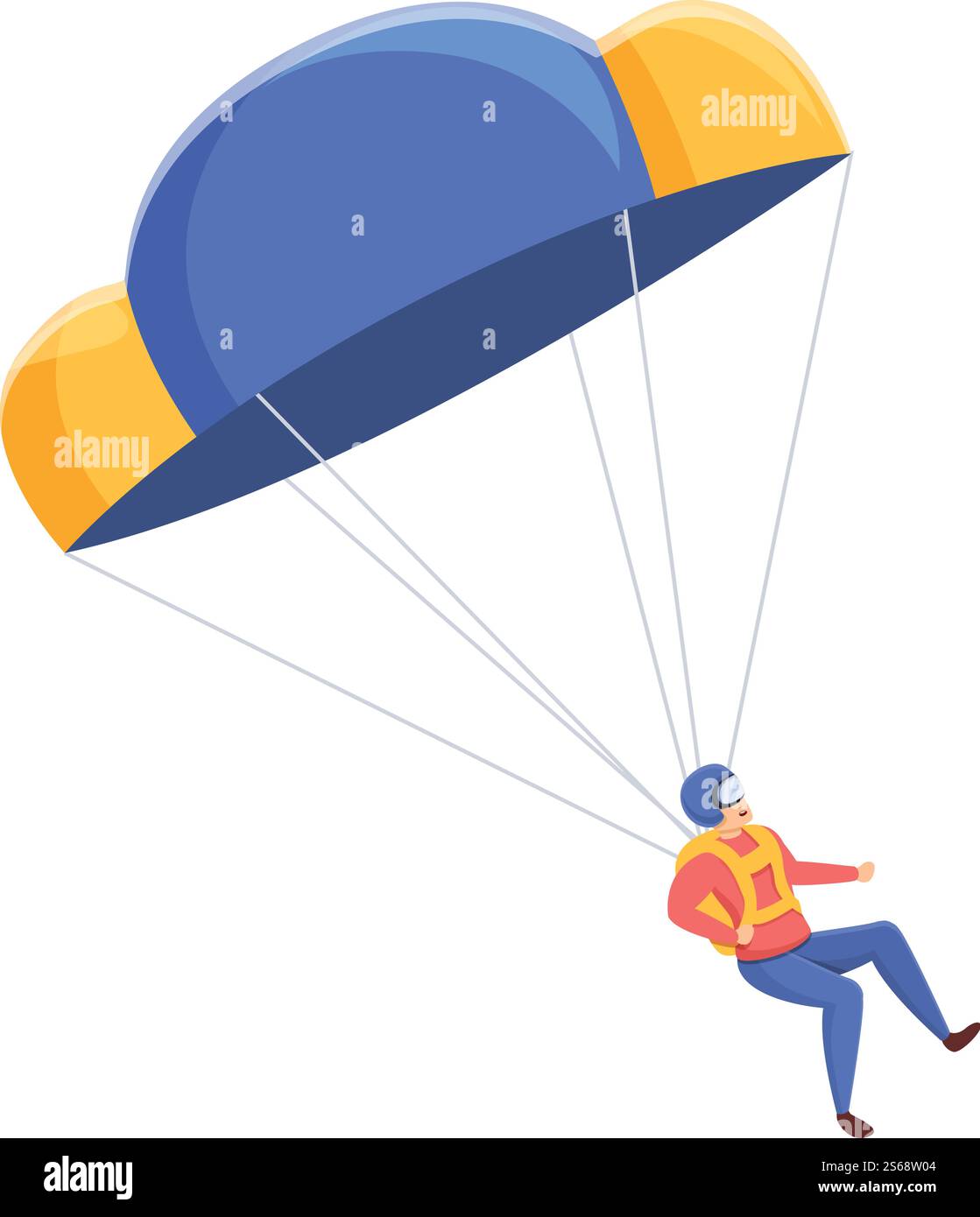 Extreme parachuter icon. Cartoon of extreme parachuter vector icon for ...
