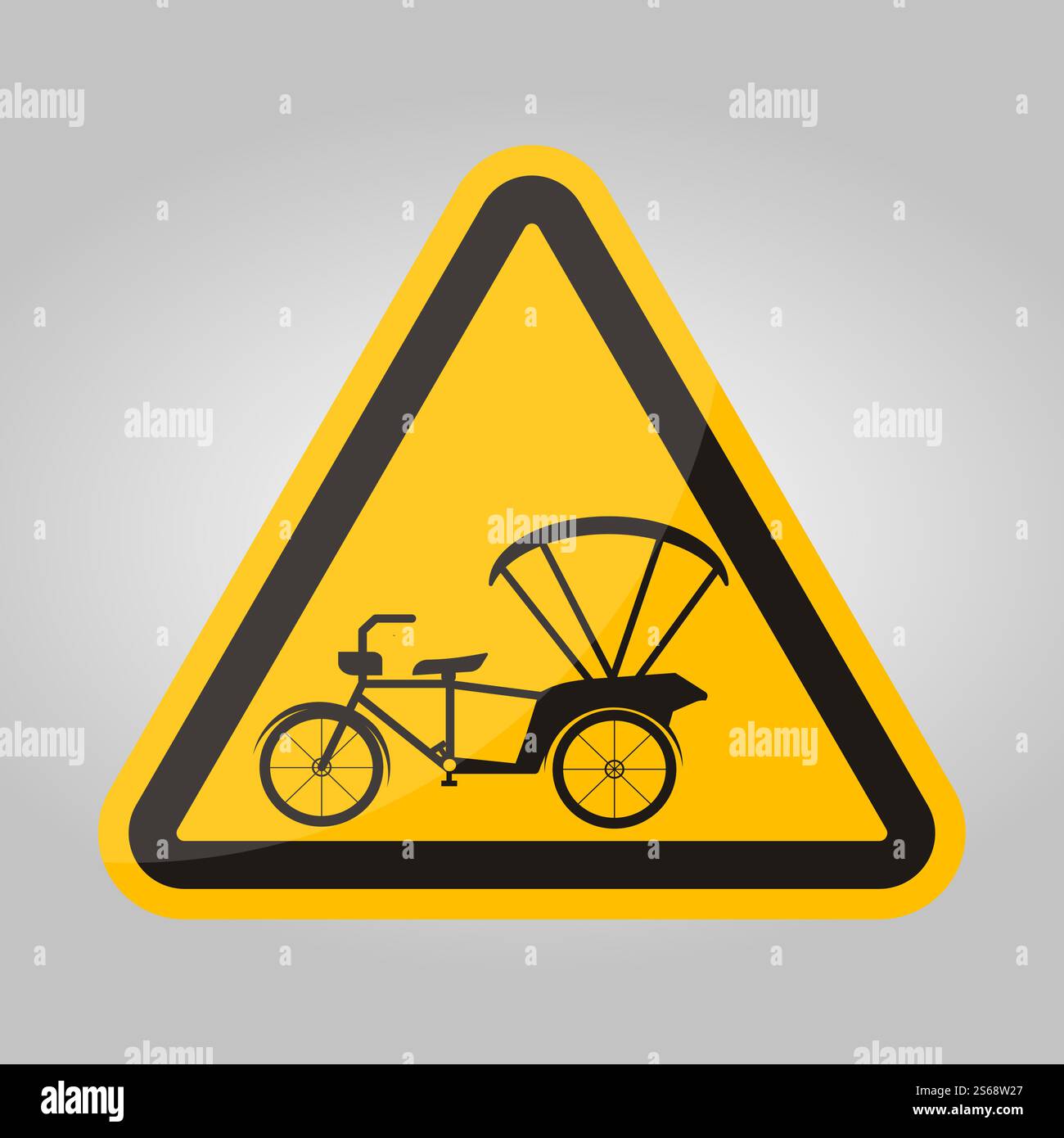 Beware Tricycle Symbol Sign Isolate On White Background,Vector ...