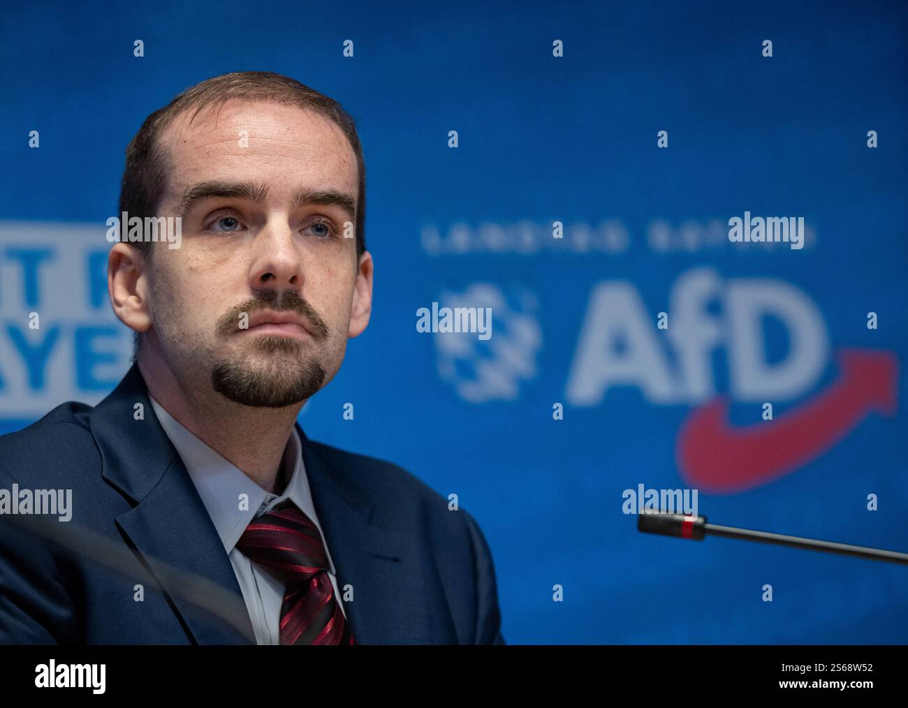 16 January 2025, Bavaria, Munich: Markus Walbrunn (AfD) during a press ...