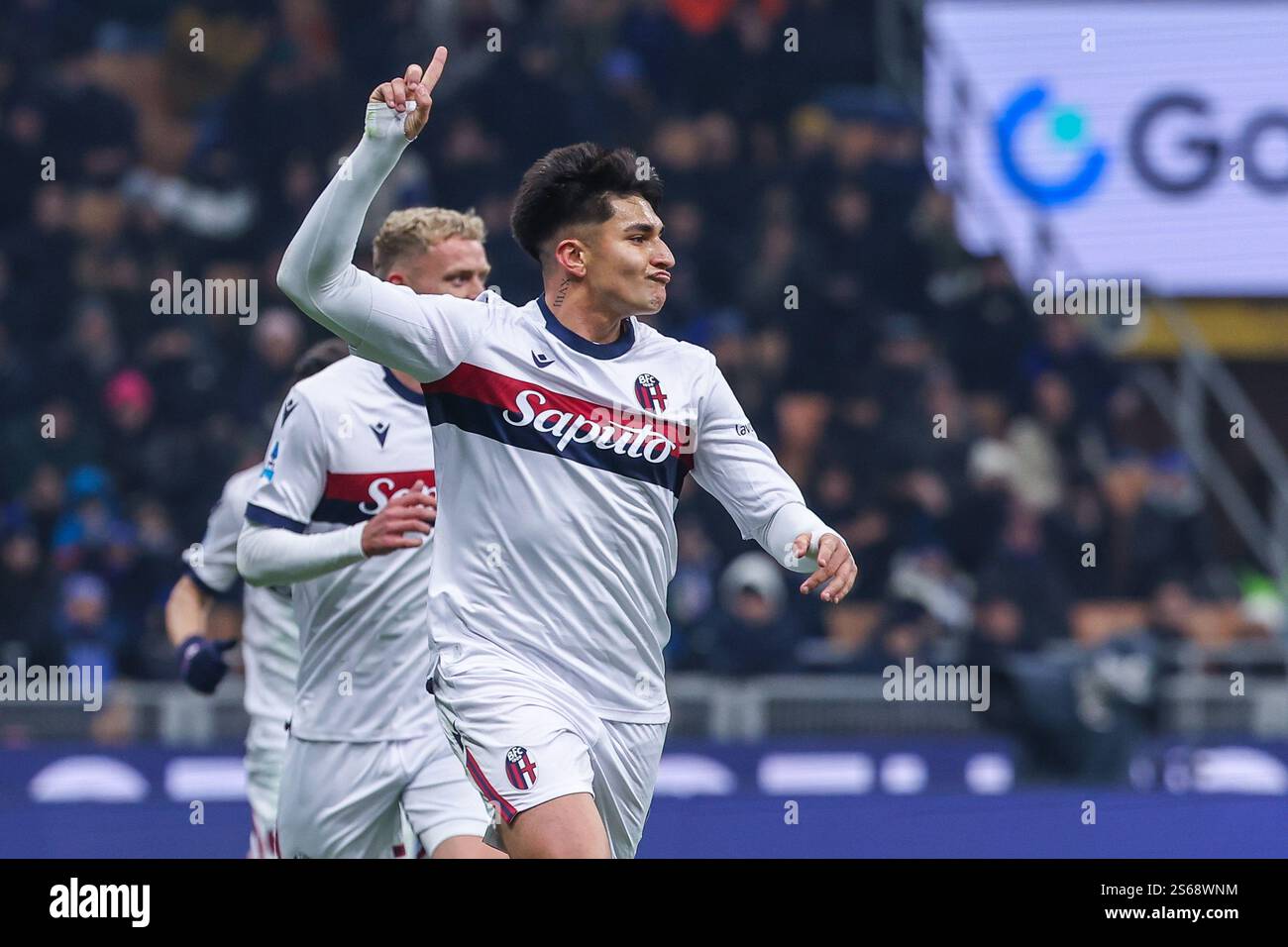 Milan, Italy. 15th Jan, 2025. Santiago Castro of Bologna FC celebrates ...