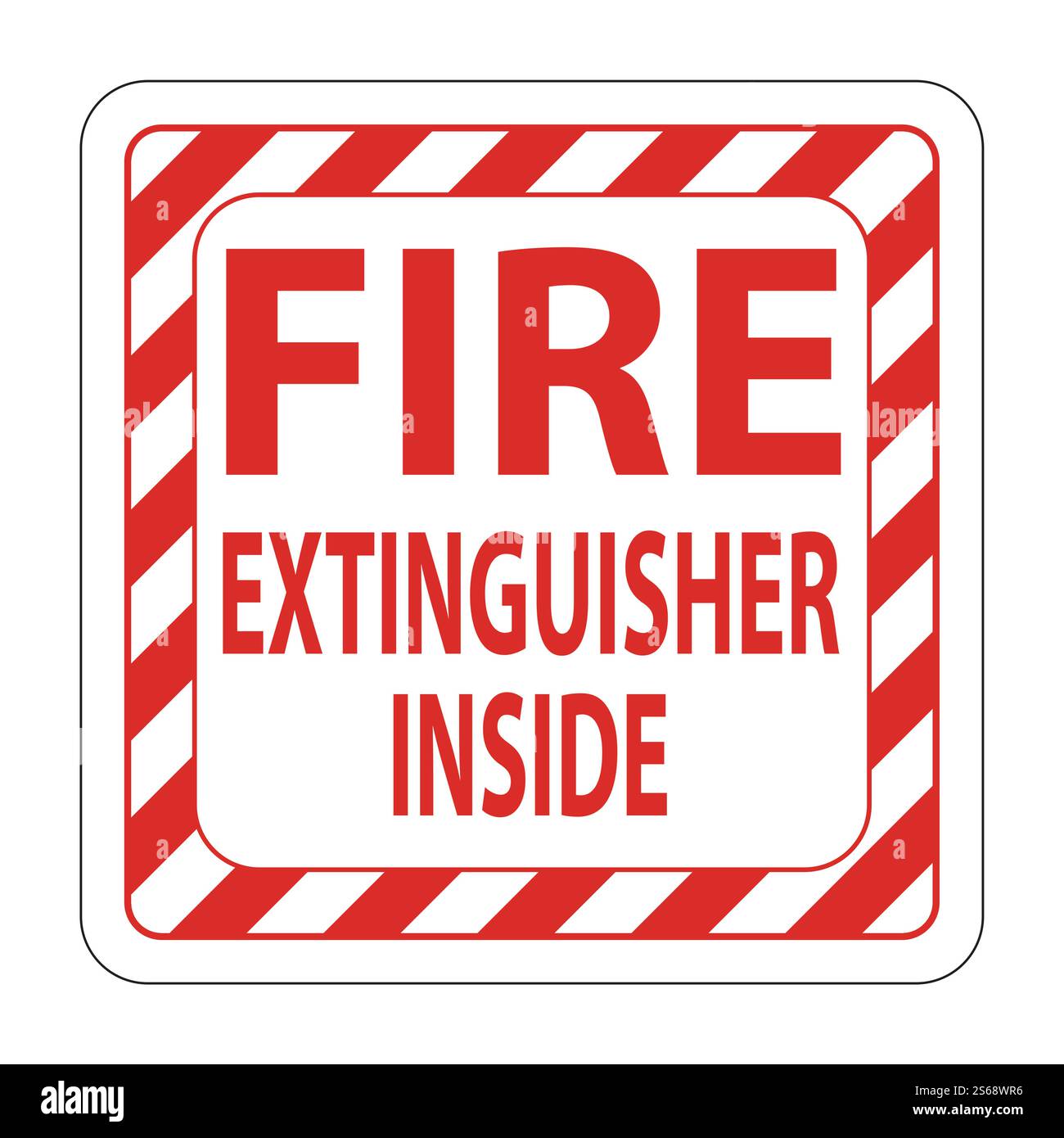 Fire Extinguisher Inside Label sign on white background,Vector ...