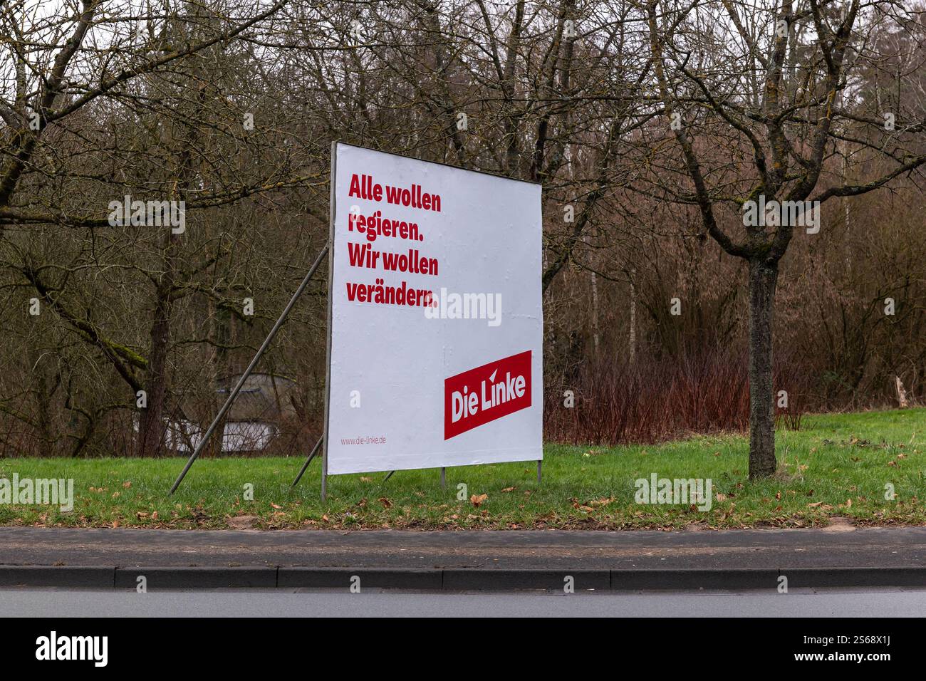 Wahlplakat der Partei Die Linke im Bundestagswahlkampf 2025 15.01.25 ...