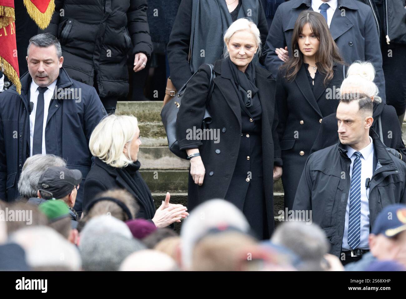 Marine Le Pen, Marie-Caroline Le Pen and her mother Pierrette Le Pen ...