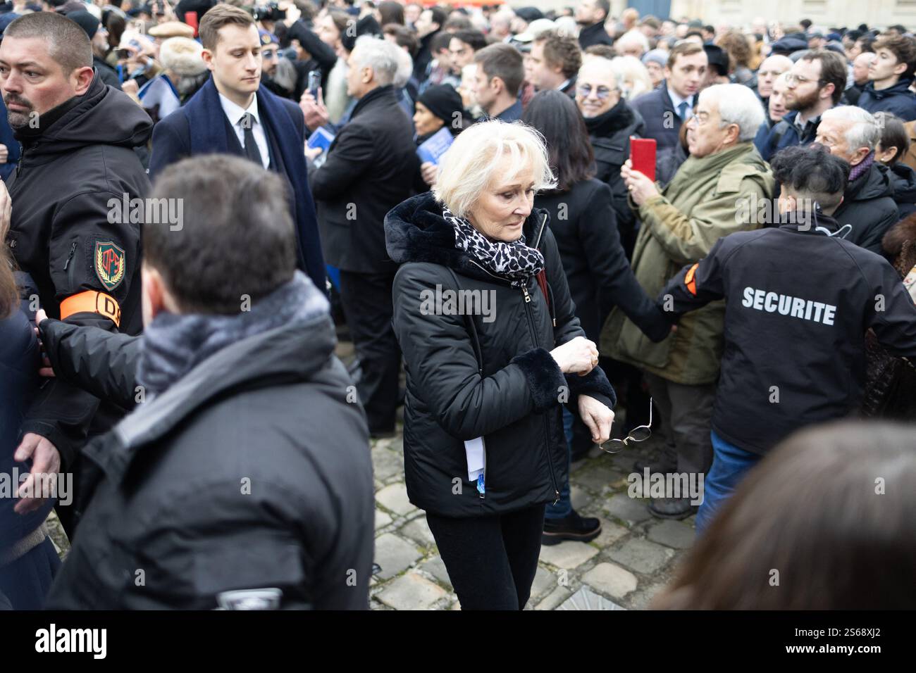 Yann Le Pen leaves after a memorial service for French far-right figure ...