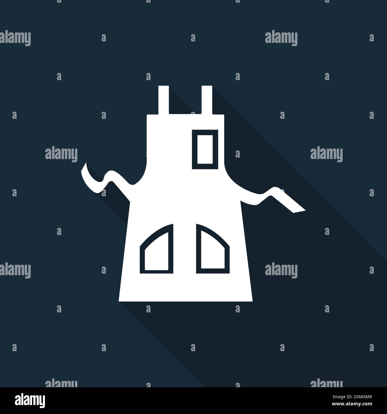 Symbol Wear Apron Isolate Isolate On Black Background,Vector ...