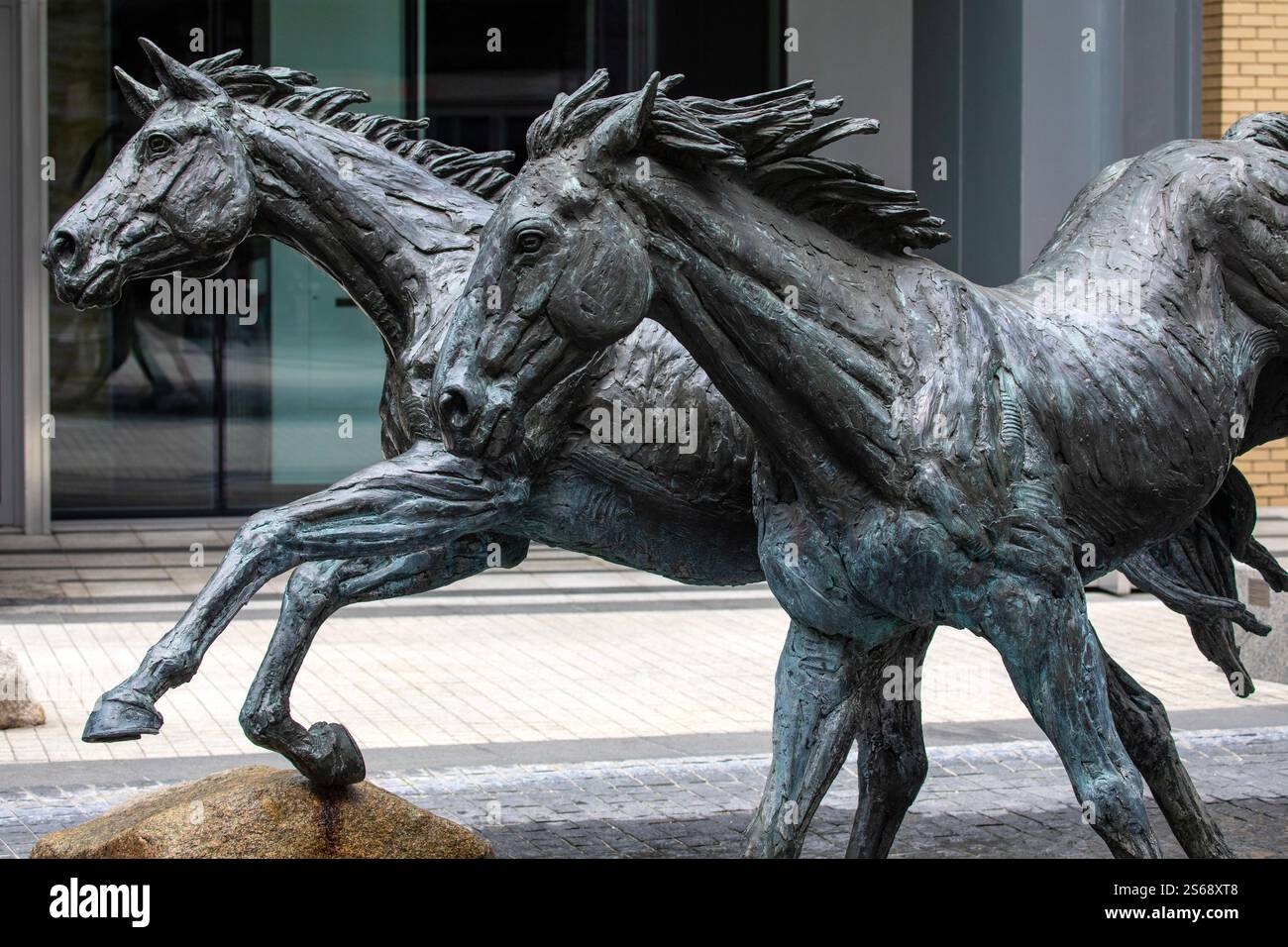 London, UK - July 22nd 2024: Horse sculptures located in Goodmans ...