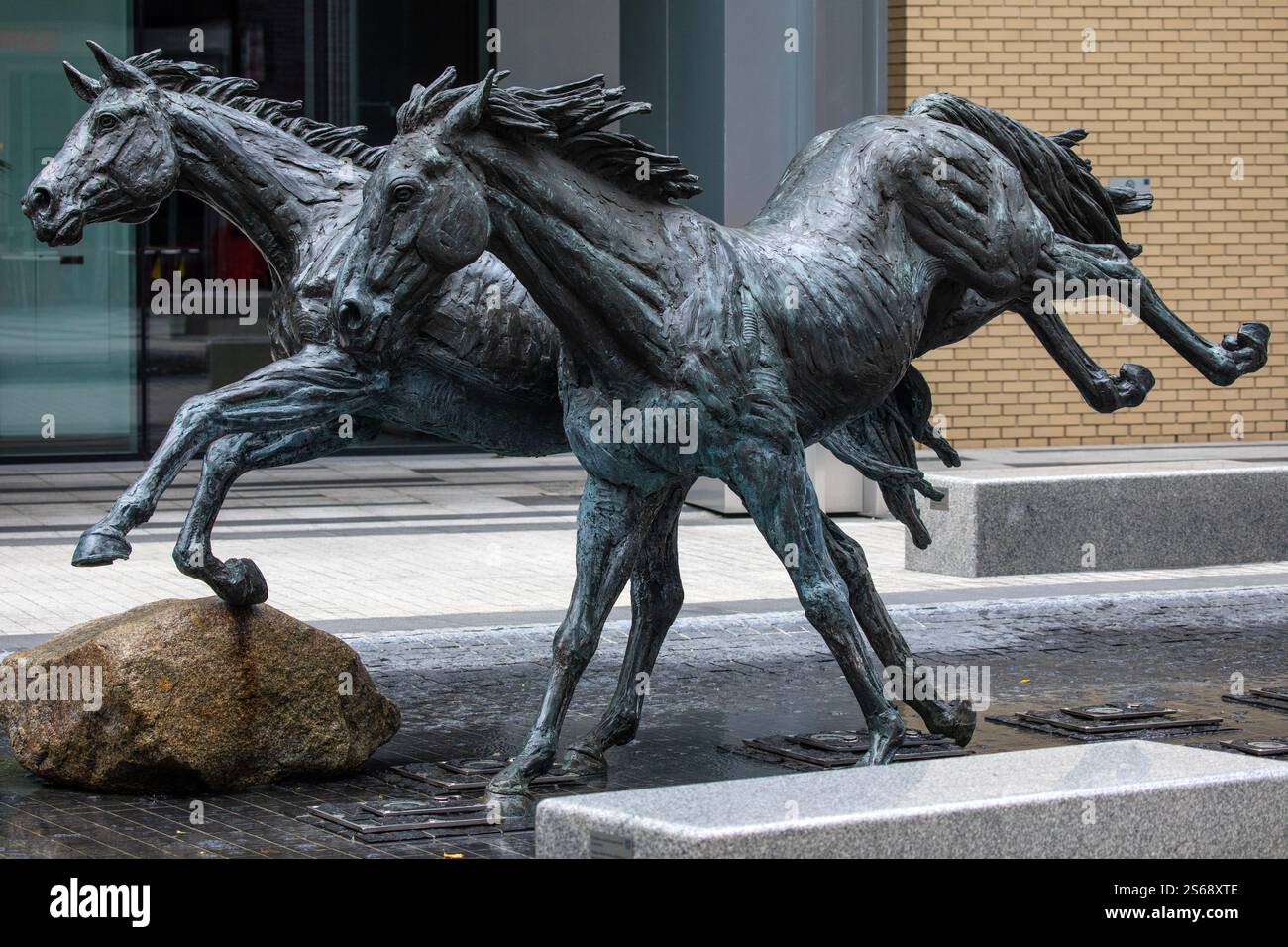 London, UK - July 22nd 2024: Horse sculptures located in Goodmans ...