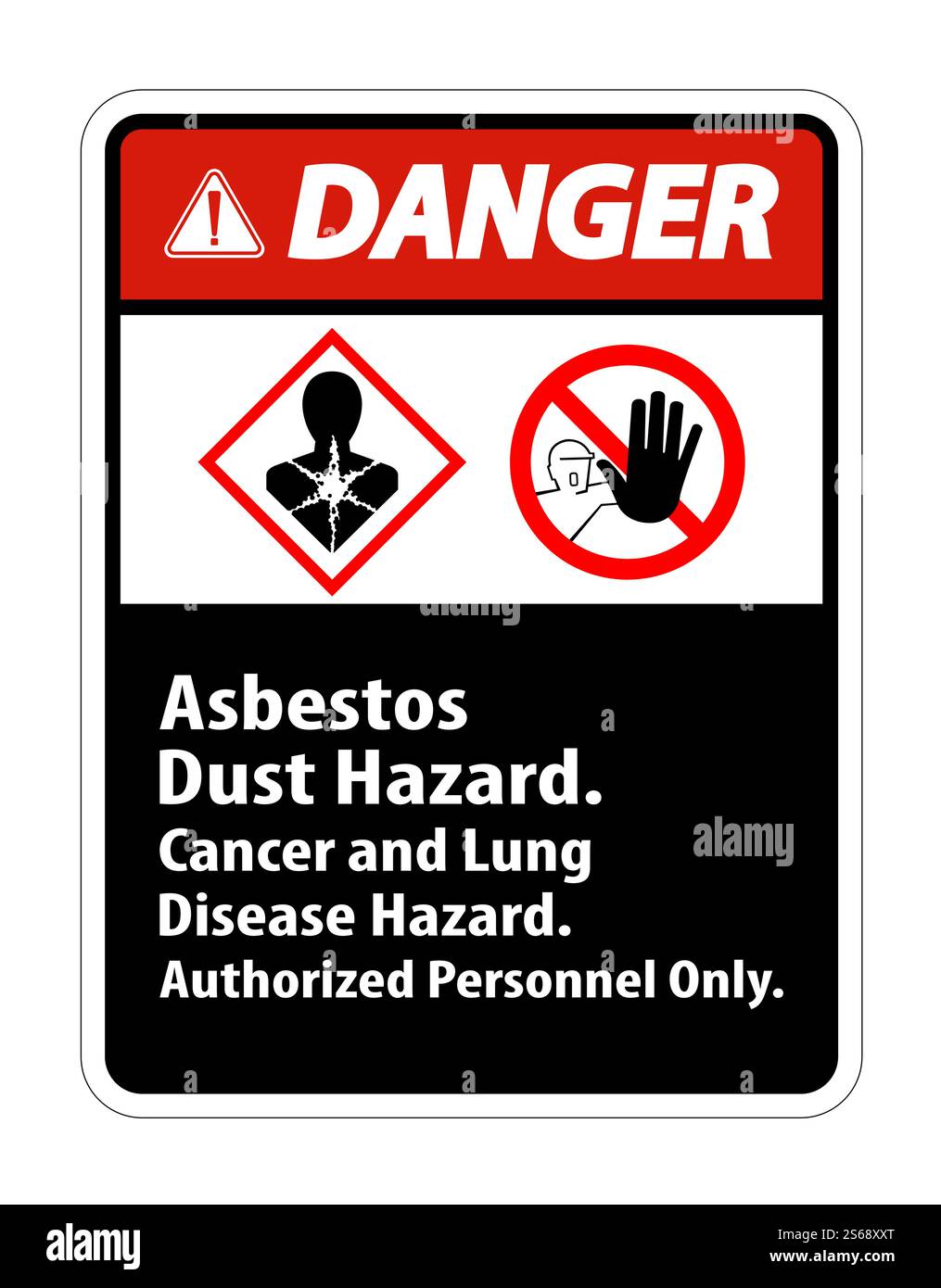 Danger Label Disease Hazard, Authorized Personnel Only Isolate on ...