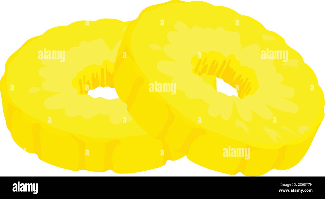 Pineapple slices icon. Isometric of pineapple slices vector icon for ...