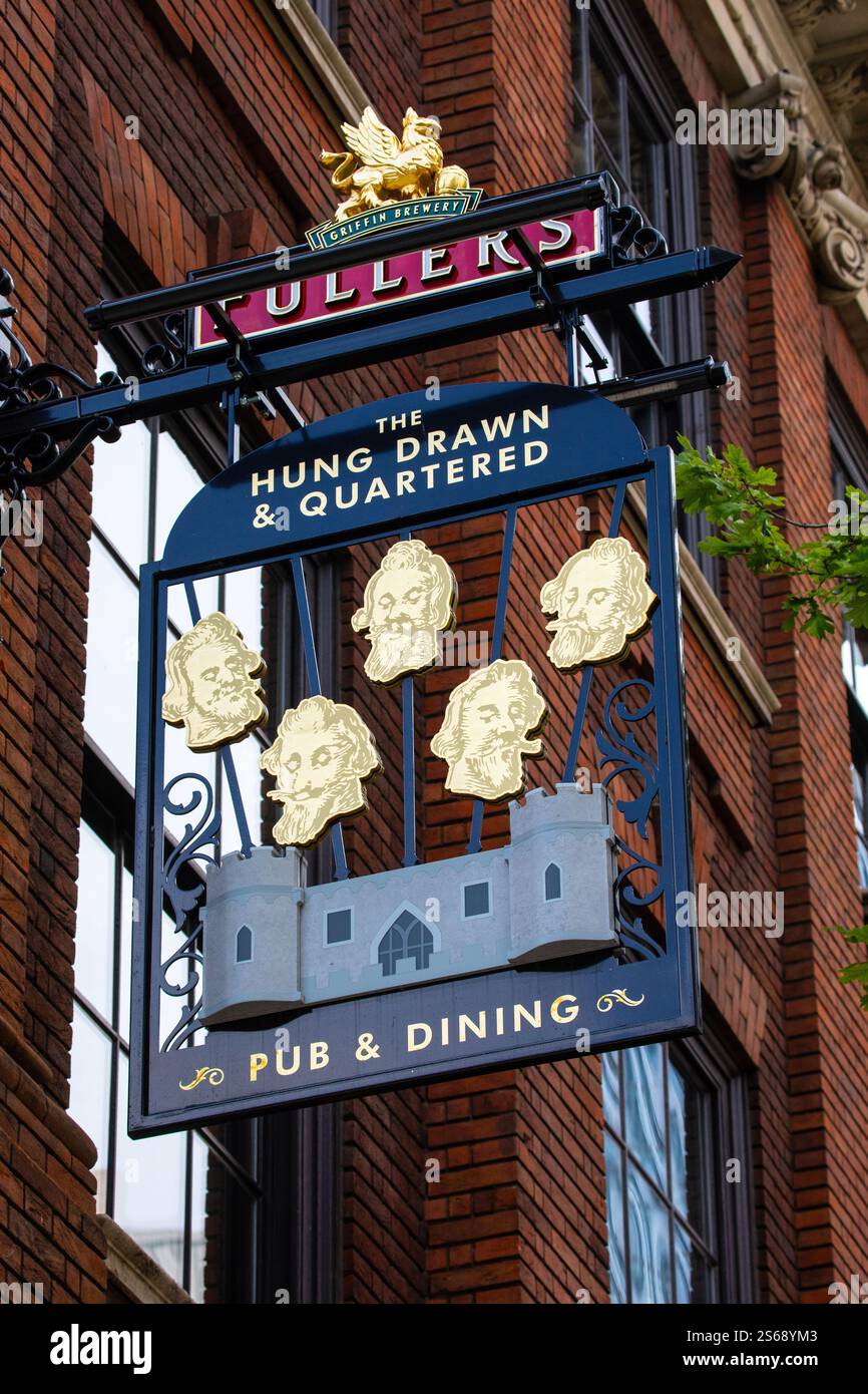 London, UK - July 22nd 2024: The traditional hanging sign on the ...