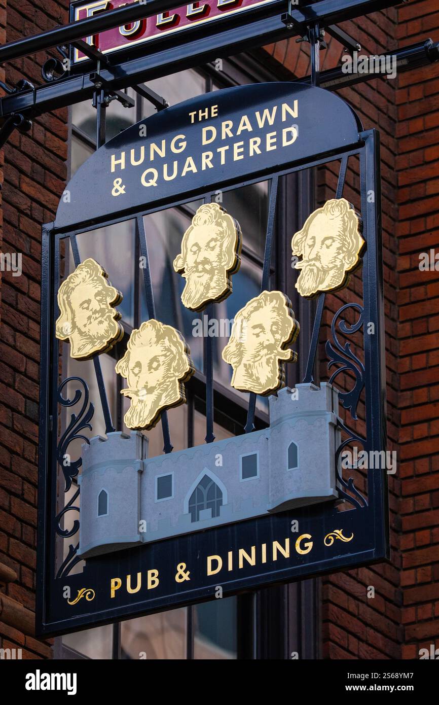 London, UK - July 22nd 2024: The traditional hanging sign on the ...